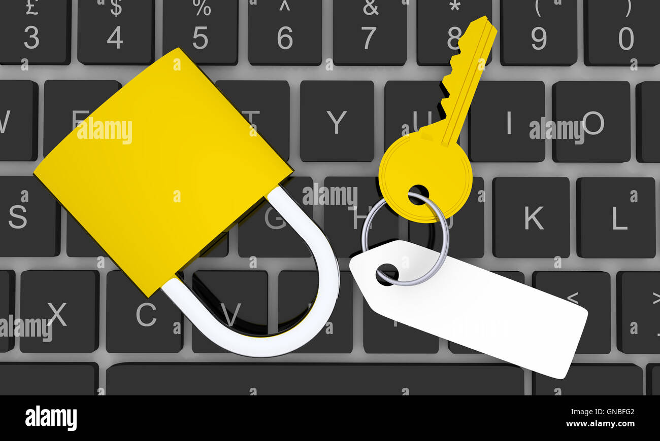 Gold computer key hi-res stock photography and images - Alamy