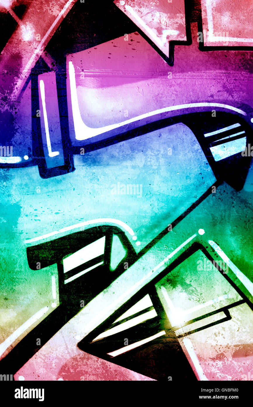 Graffiti over old dirty wall, urban hip hop background Gray text Stock ...