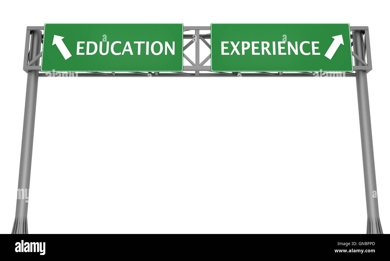 Education vs Experience Stock Photo - Alamy
