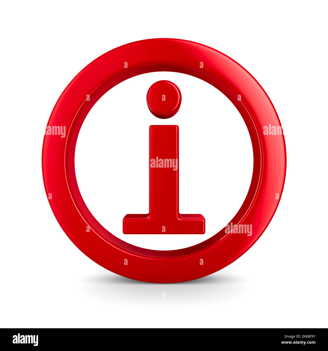 symbol information on white background. Isolated 3D image Stock Photo ...