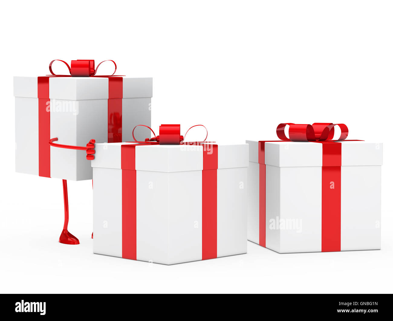 gift box figure push Stock Photo - Alamy