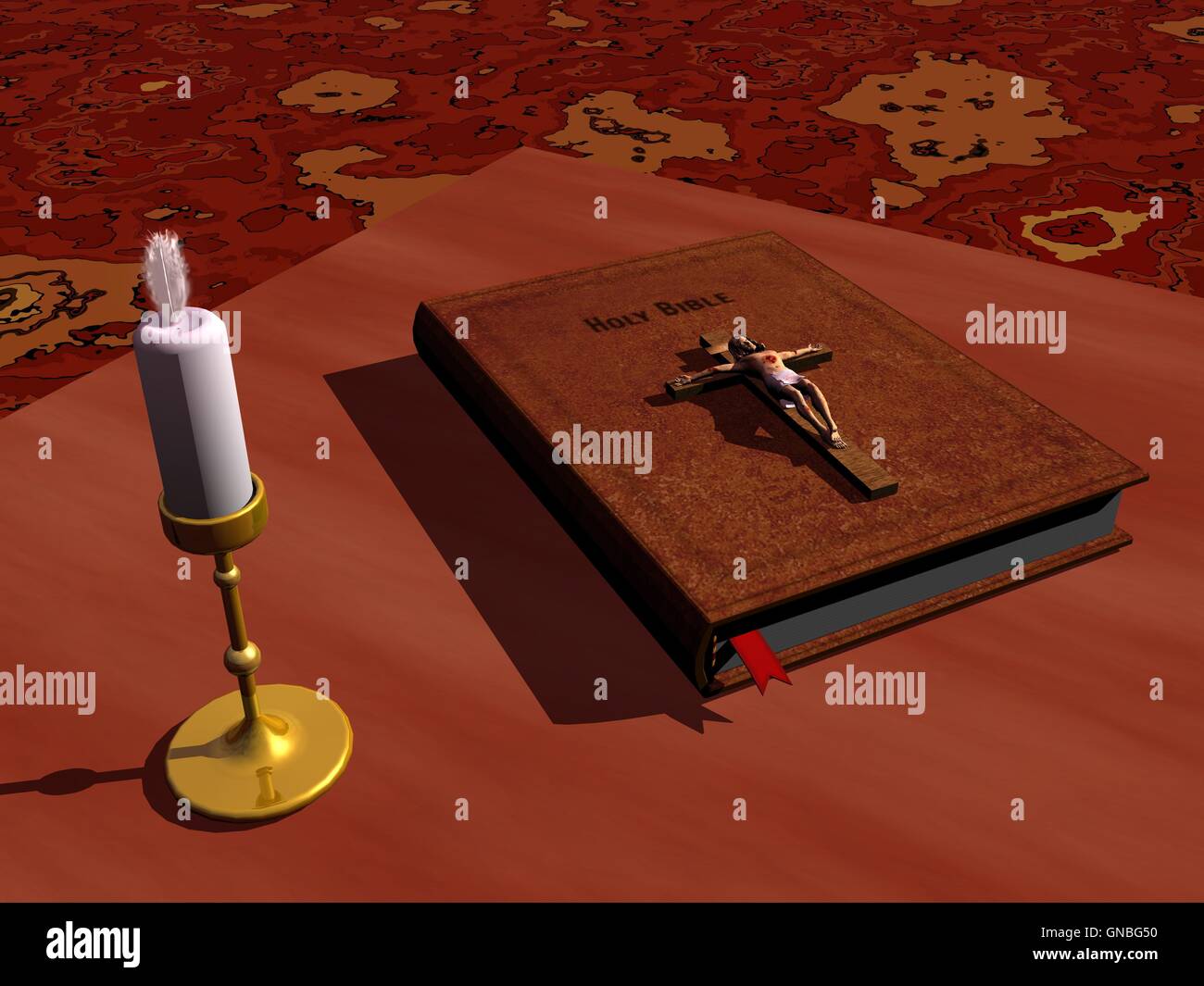 3d illustration bible cross hi-res stock photography and images - Alamy