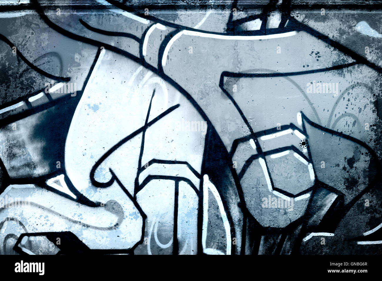 Graffiti over old dirty wall, urban hip hop background Gray text Stock ...