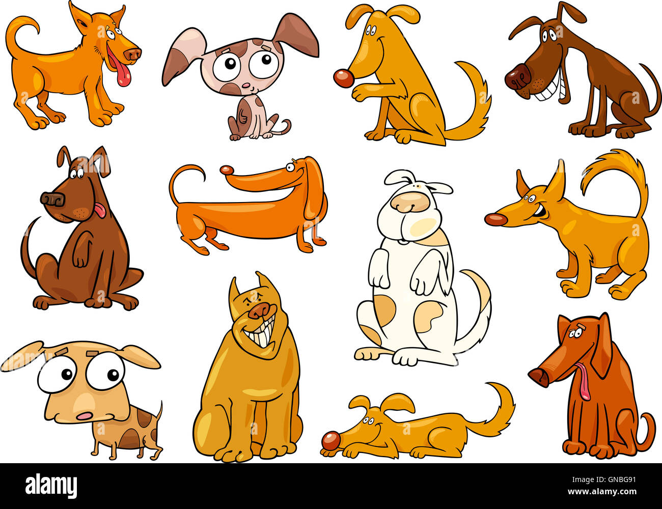 cartoon dogs set Stock Photo - Alamy