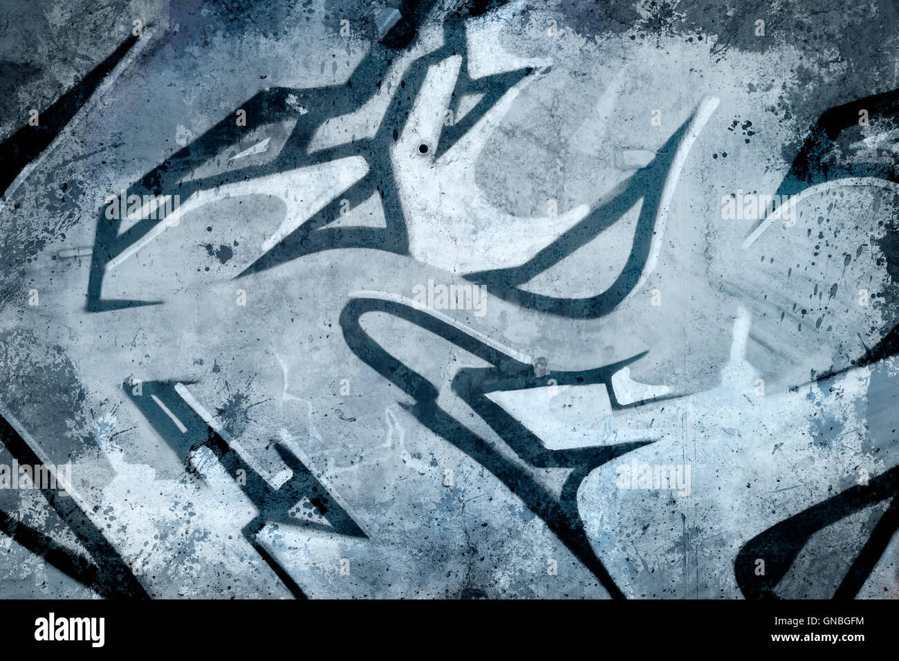 Graffiti over old dirty wall, urban hip hop background Gray text Stock ...