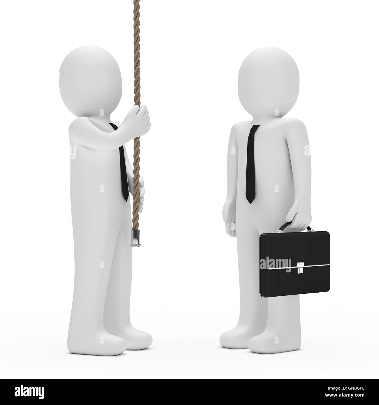 businessman hold a rope Stock Photo - Alamy