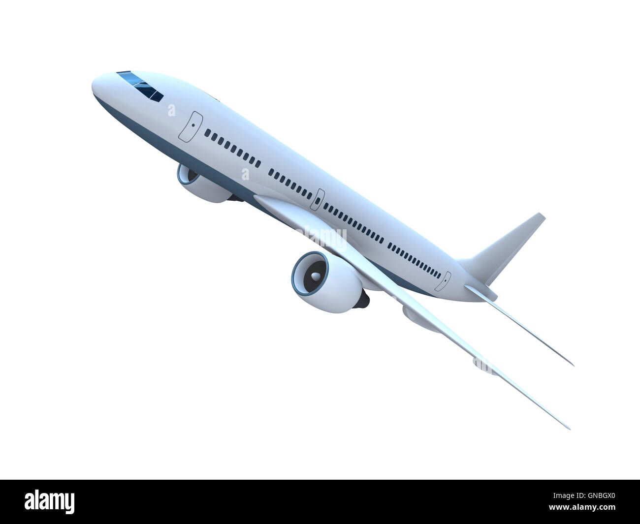 Airplane in flight view Cut Out Stock Images & Pictures - Alamy