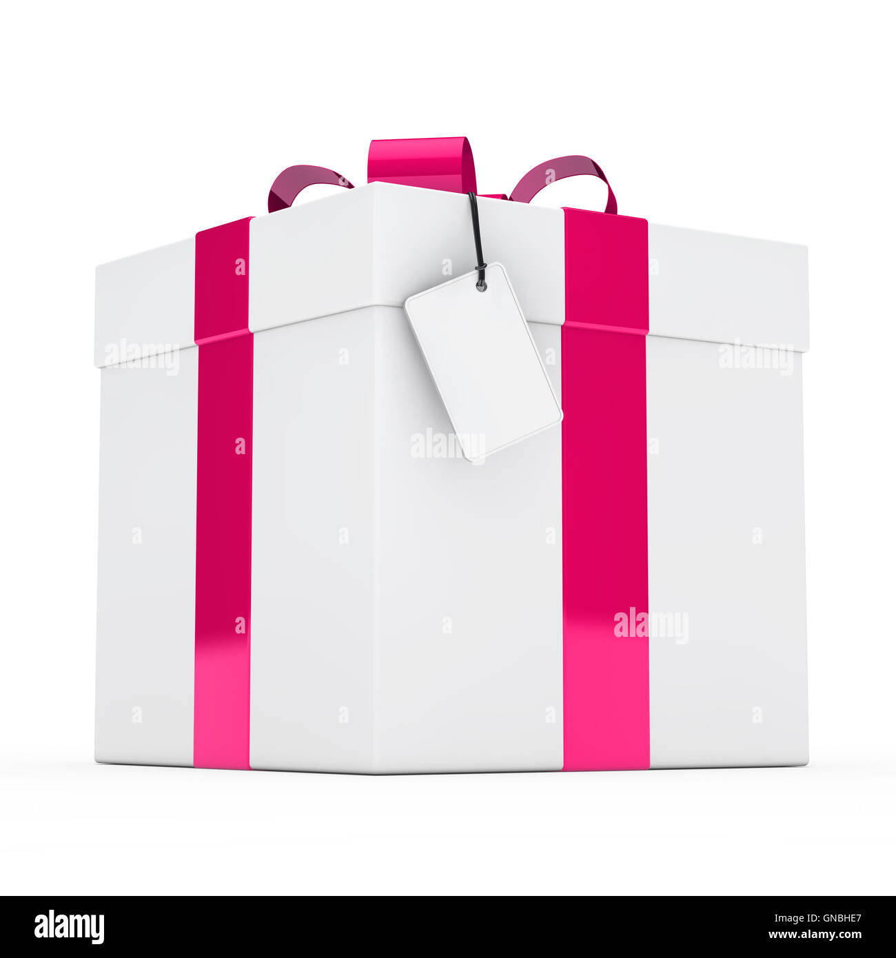 gift box pink ribbon Stock Photo - Alamy