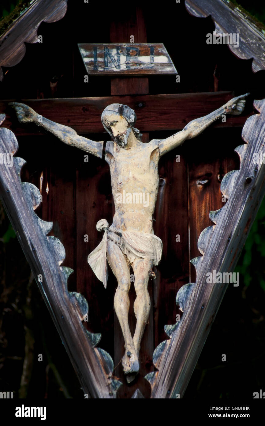 Outdoor display of the Crucifixion of Christ Stock Photo - Alamy