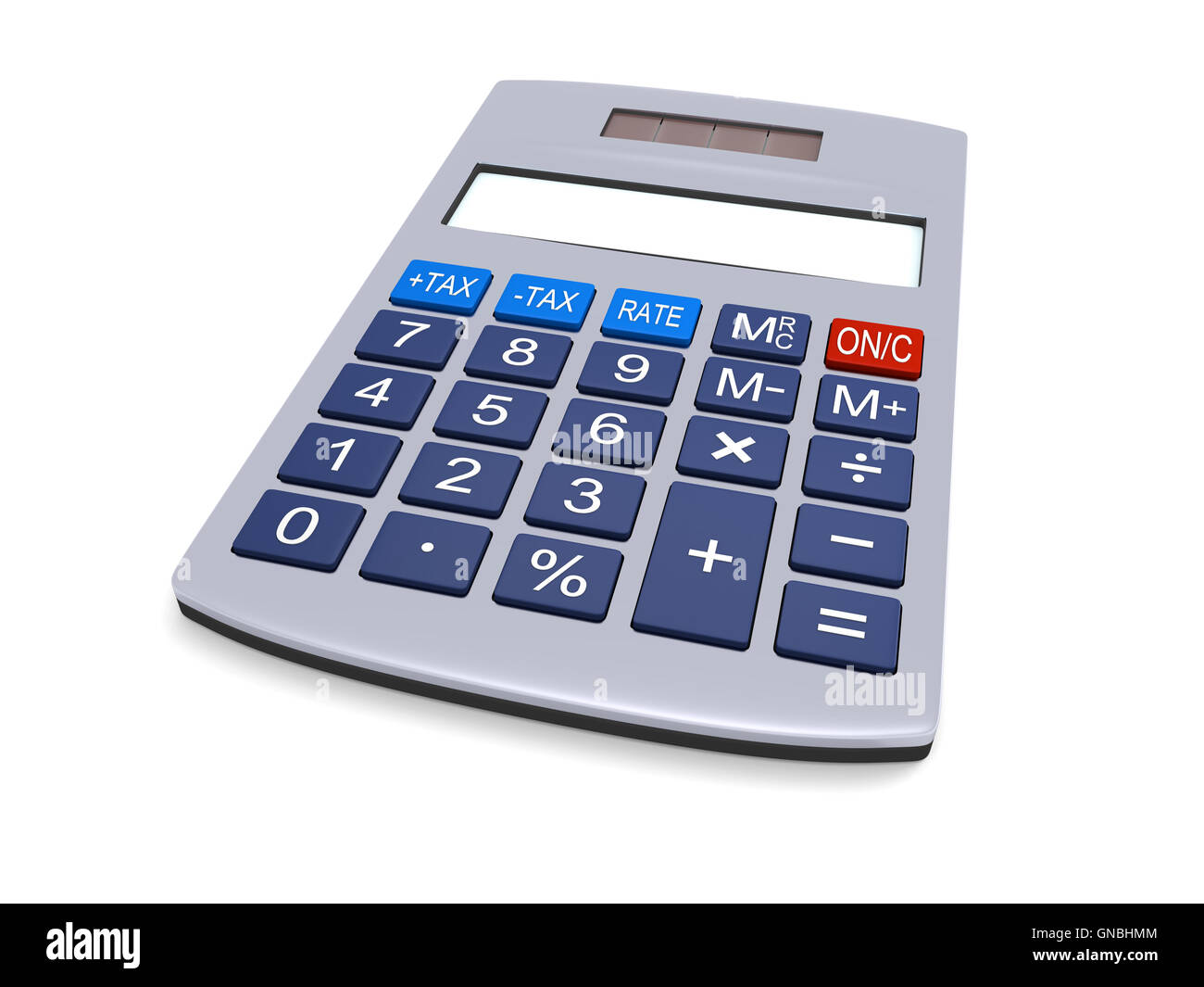 Calculating with calculator Cut Out Stock Images & Pictures - Alamy