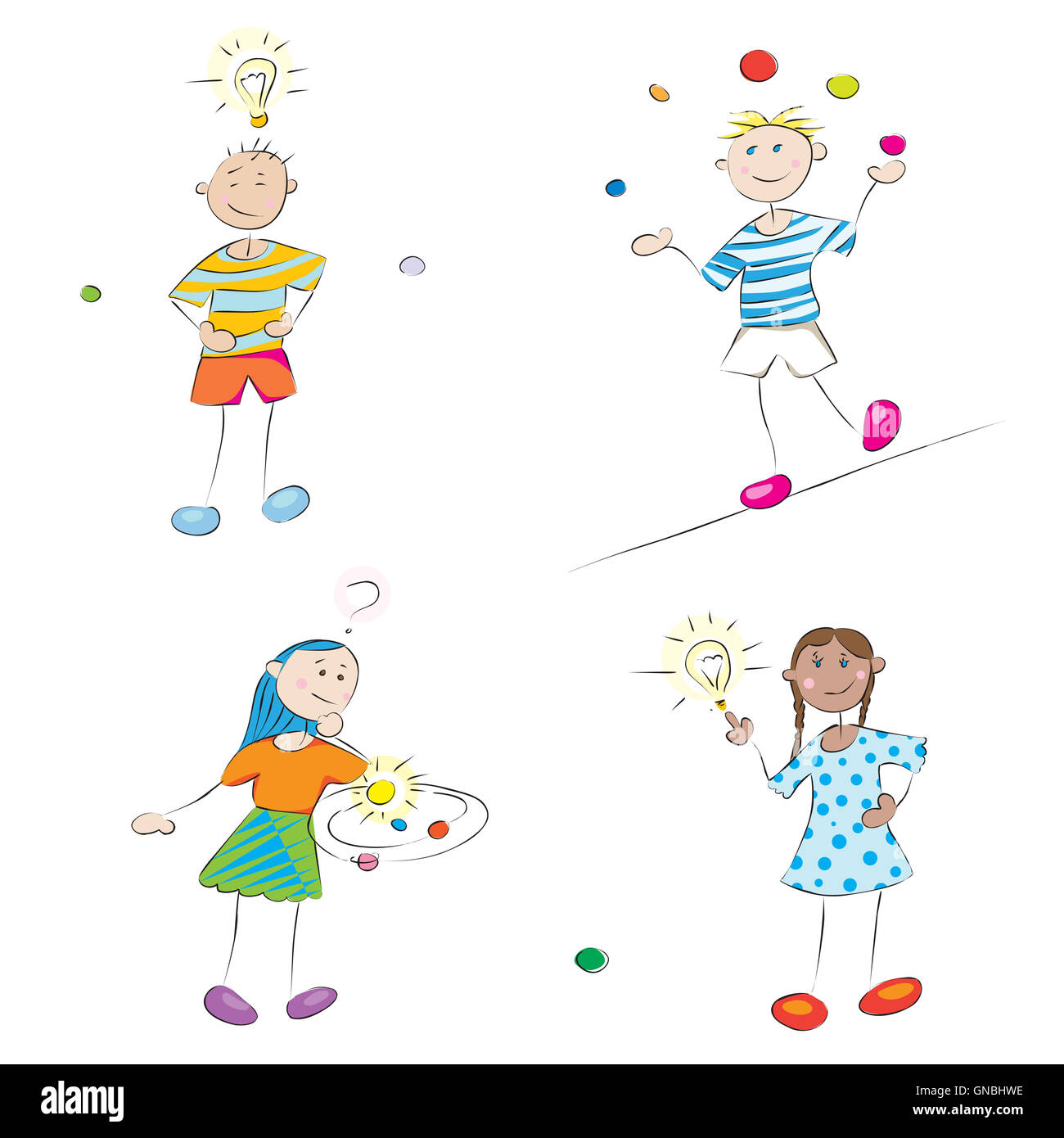 Boy learning art Cut Out Stock Images & Pictures - Alamy