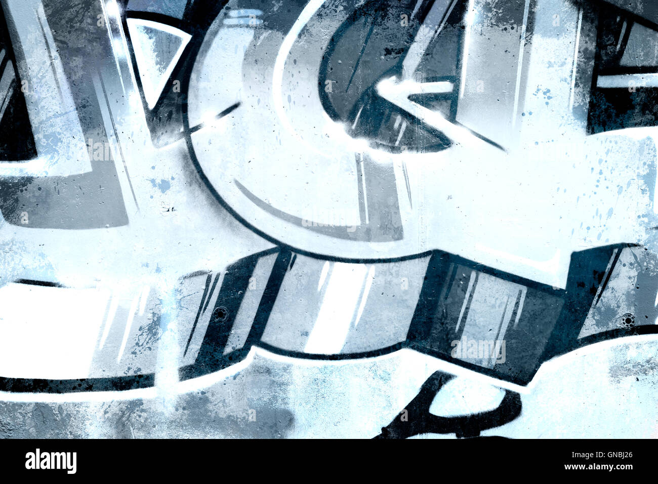 Cold Graffiti over old dirty wall, urban hip hop background Gray Stock ...