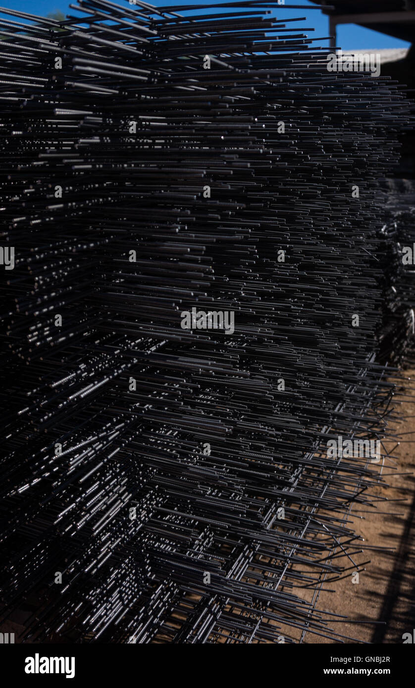 Metal grid for construction. It is used for concrete reinforcement ...
