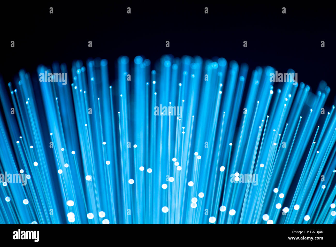 Fiber optics close-up, modern computer communication technology Stock ...
