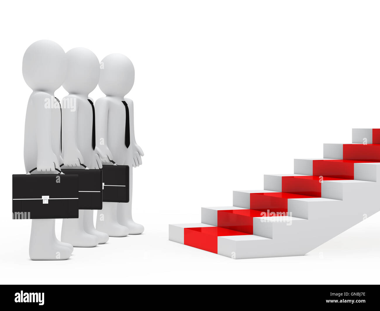 businessmen stand before steps Stock Photo - Alamy