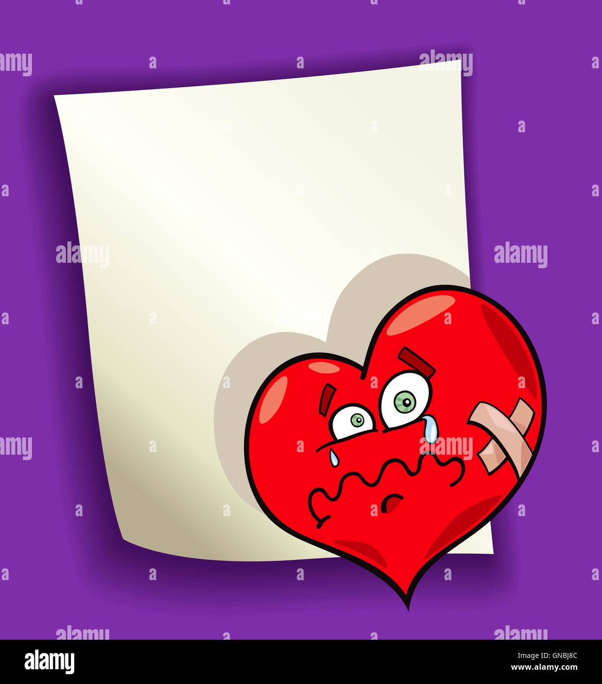 cartoon design with broken heart Stock Photo - Alamy
