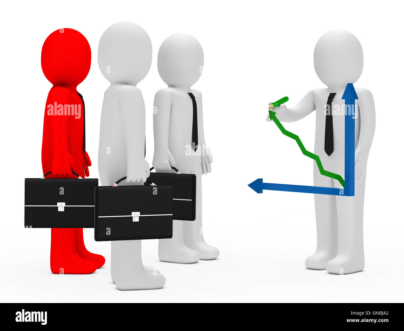 Business men climbing up graph hi-res stock photography and images - Alamy