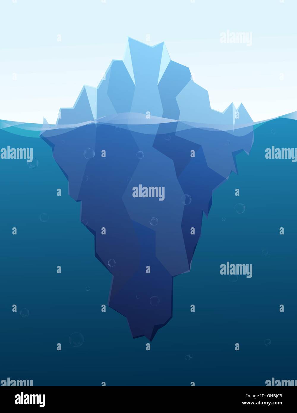 Big iceberg in the sea, flat illustration Stock Vector Image & Art - Alamy