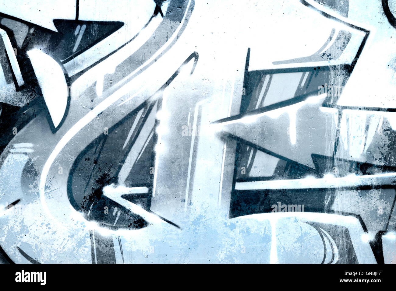 Graffiti over old dirty wall, urban hip hop background Gray text Stock ...