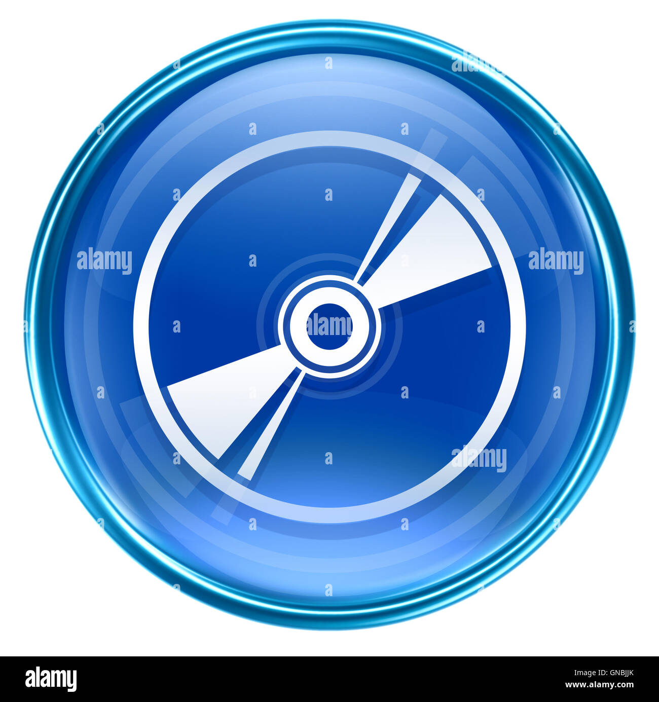Compact Disc icon blue, isolated on white background Stock Photo - Alamy