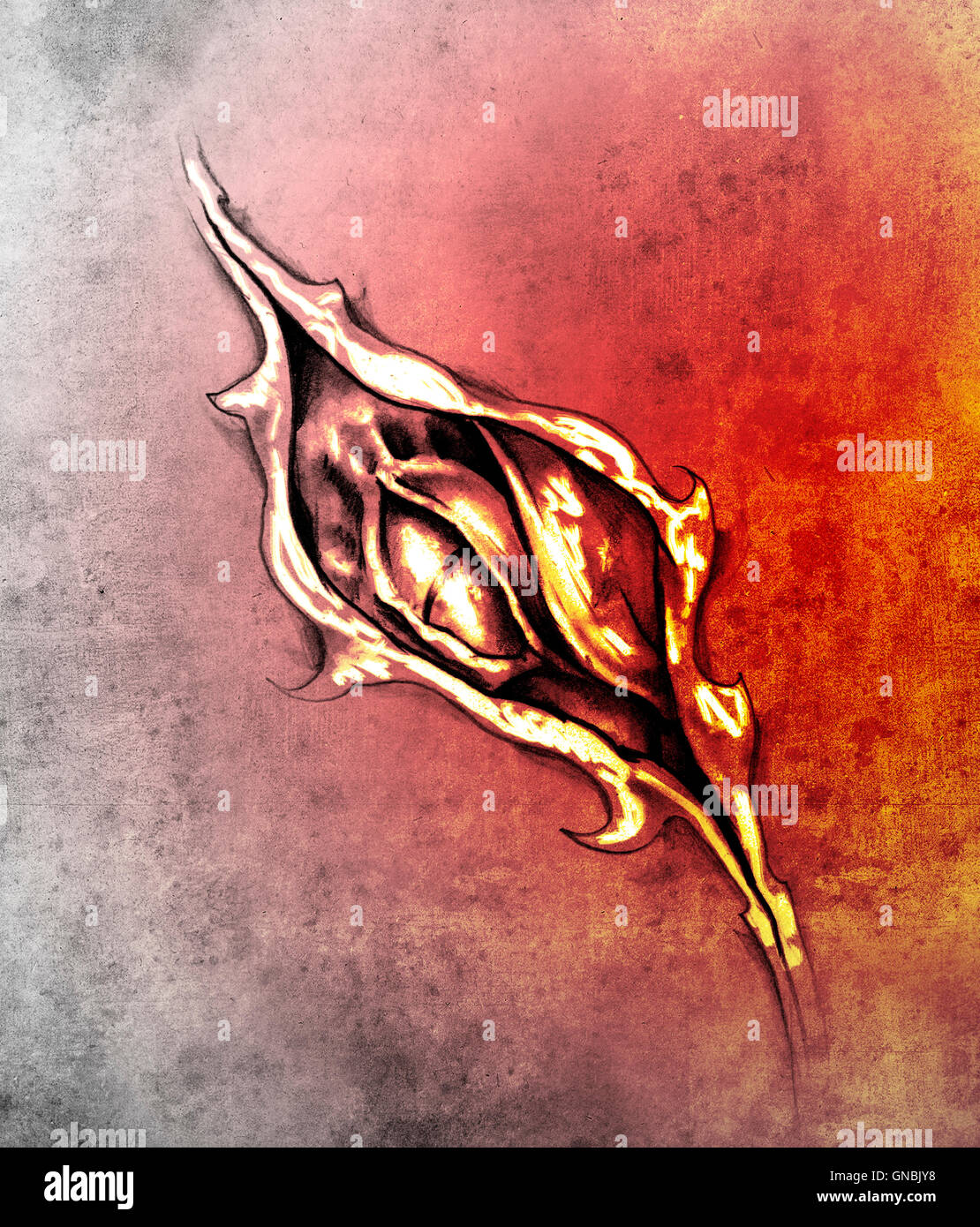 Art dragon under skin hi-res stock photography and images - Alamy