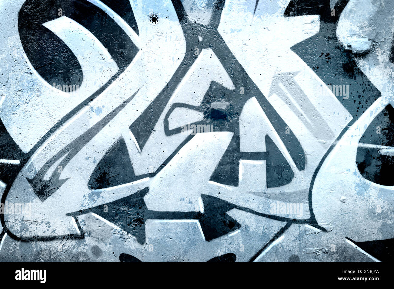 Graffiti over old dirty wall, urban hip hop background Gray text Stock ...
