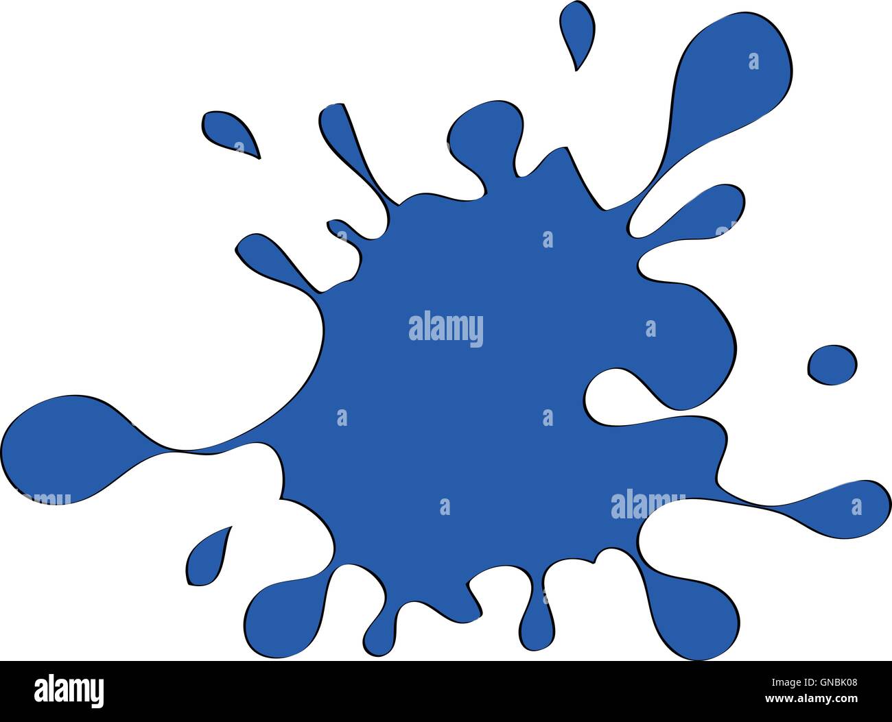 Blue Pain Splash with White Background Stock Vector Image & Art - Alamy