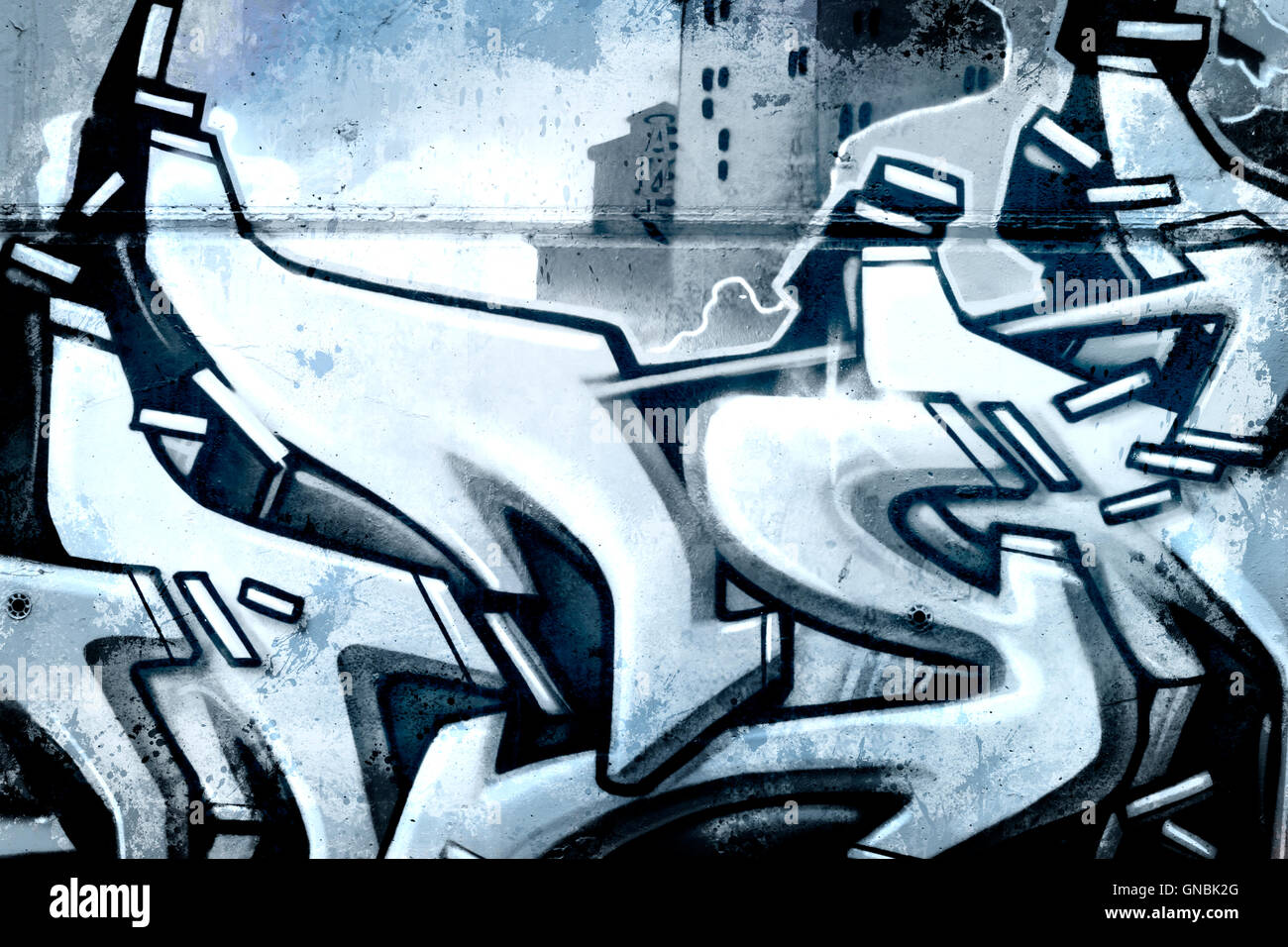 Graffiti over old dirty wall, urban hip hop background Gray text Stock ...