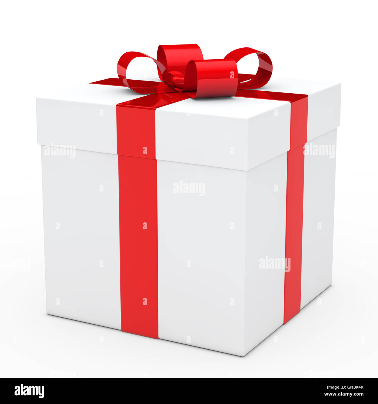 gift box red ribbon Stock Photo - Alamy