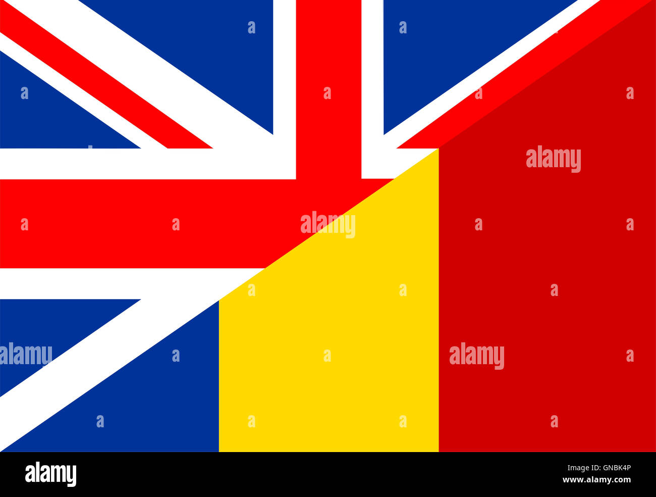 uk romania flag Stock Photo - Alamy
