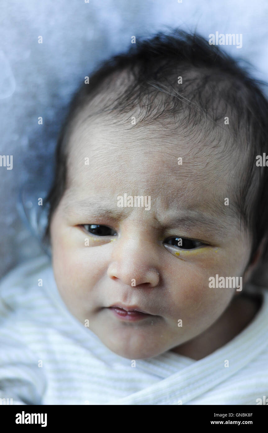newborn baby looking with interest Stock Photo - Alamy
