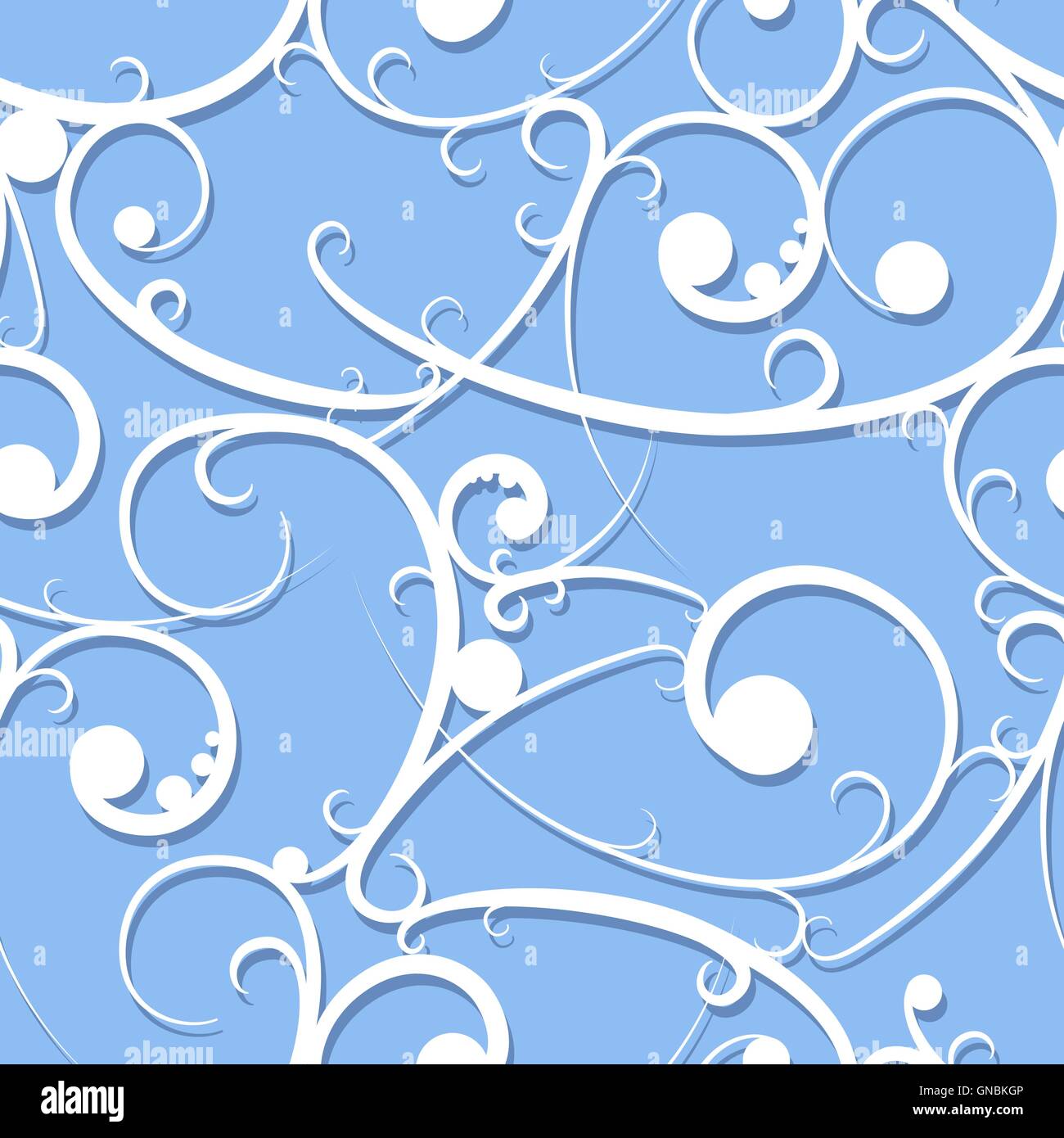 White baroque seamless pattern in victorian style Stock Vector Image ...
