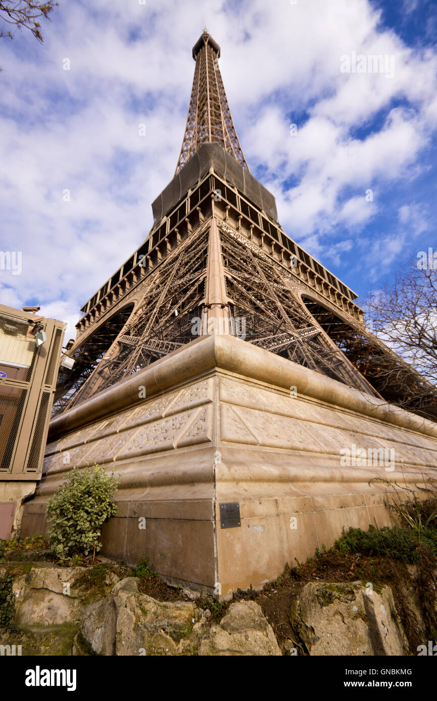 Eiffel Tower corner Stock Photo - Alamy