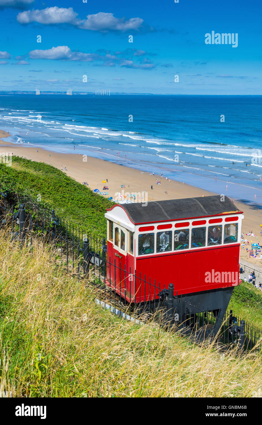 Saltburn by the Sea water-powered funicular railway Stock Photo - Alamy