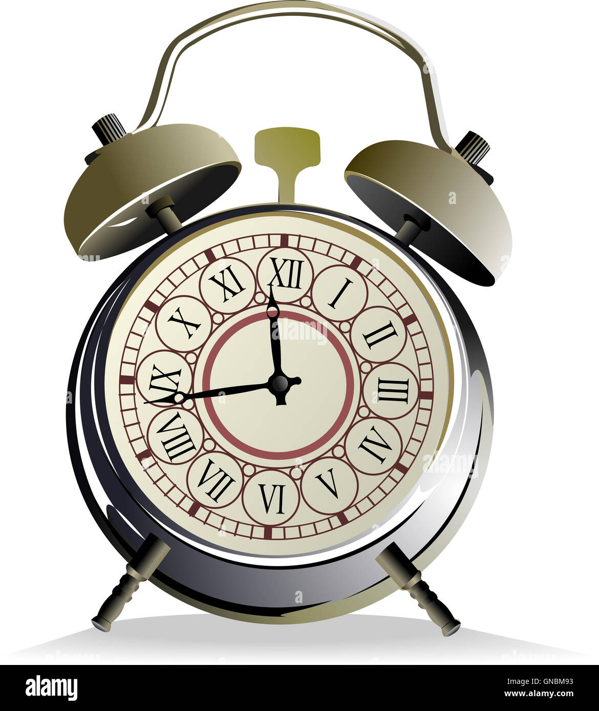 Alarm clock vector illustration on white background Stock Photo - Alamy