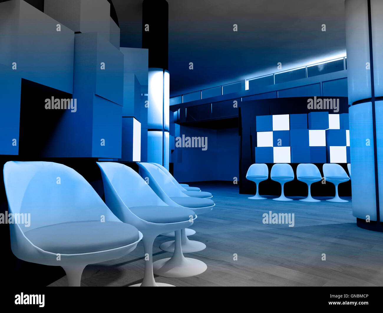 Hospital waiting room, conceptual architecture, clean space Stock Photo ...
