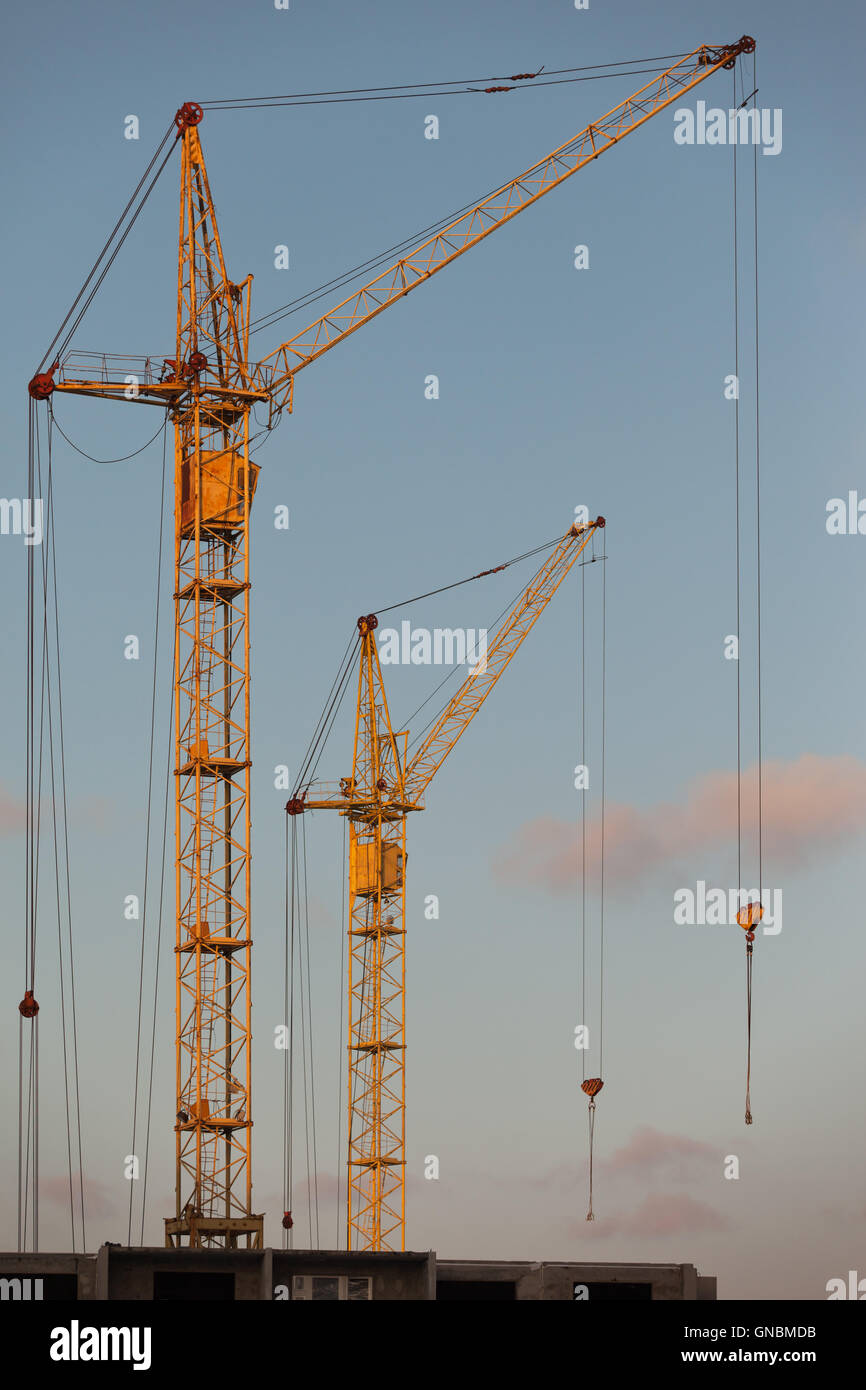 Building tower crane Stock Photo - Alamy