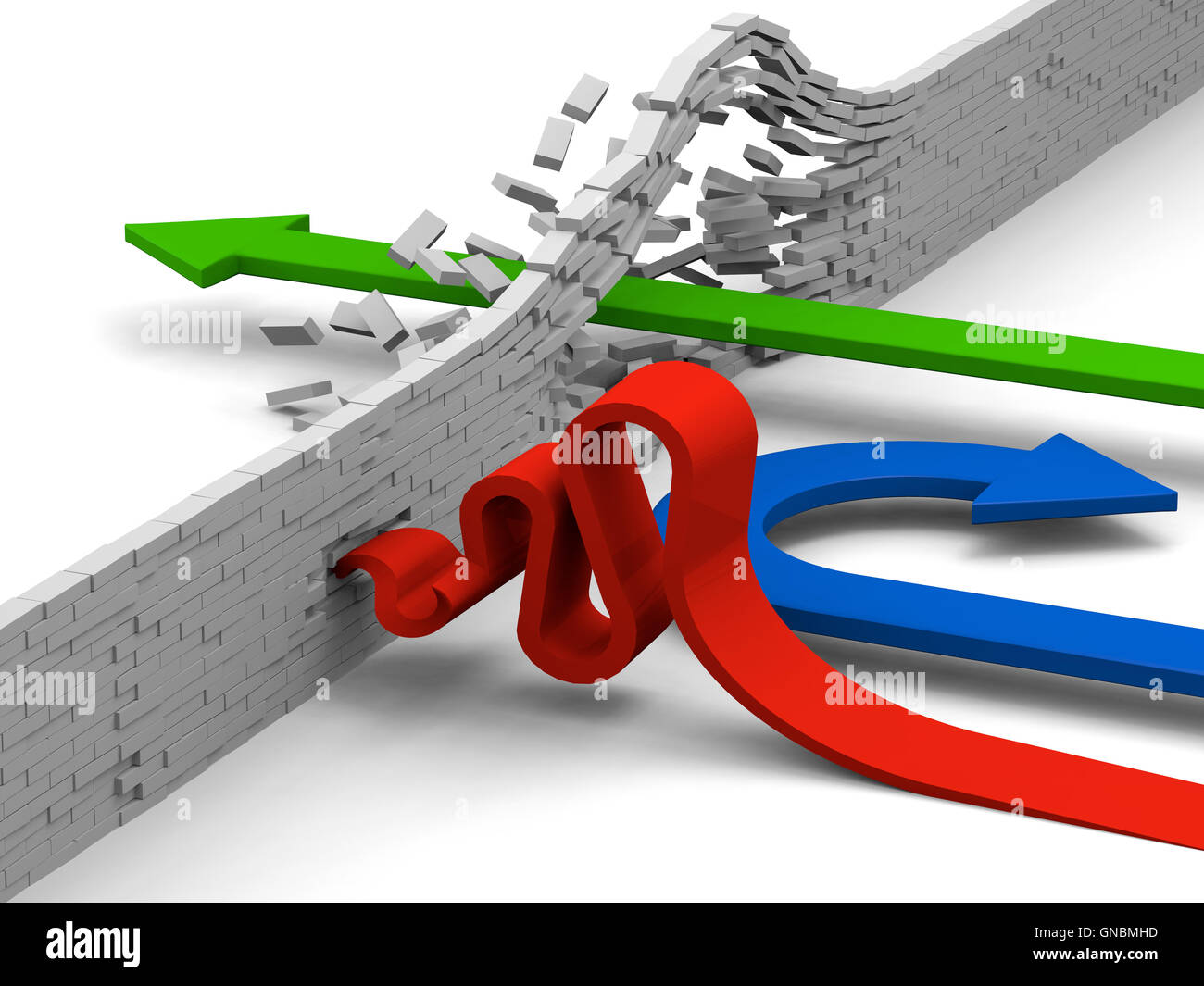 Getting through obstacle Stock Photo - Alamy