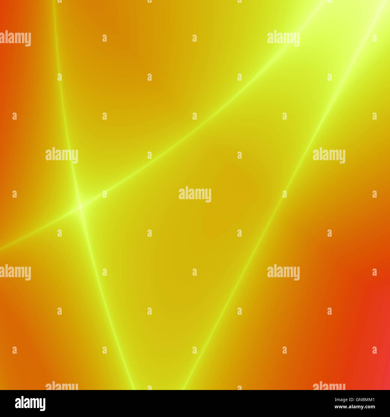 powerful yellow beams crossing a background of red-orange color Stock ...