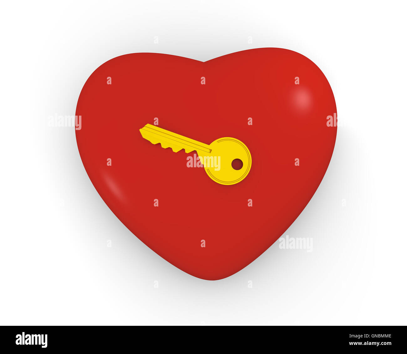 Key and heart hi-res stock photography and images - Alamy