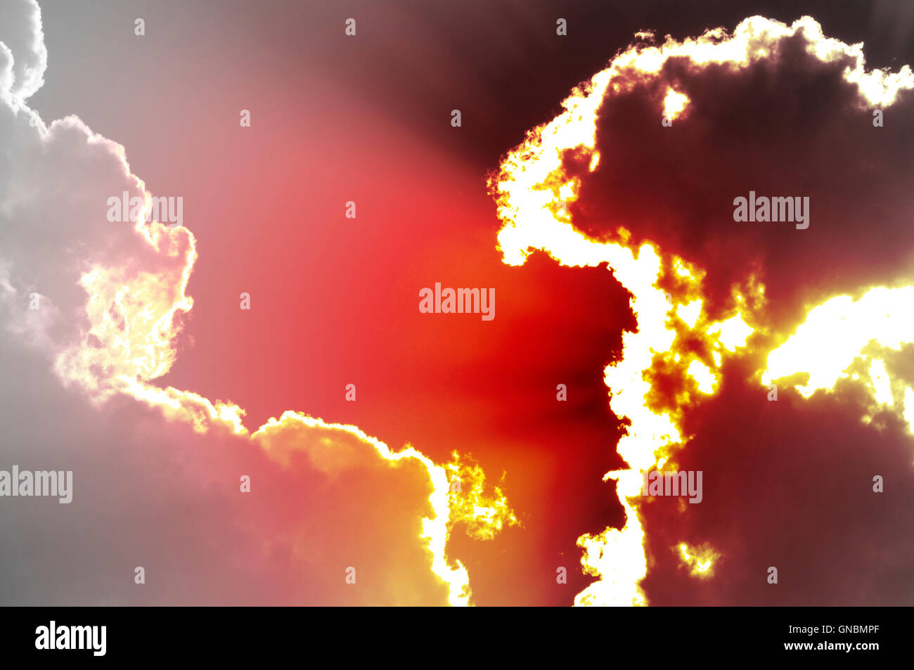 Red sky apocalyptic, end of the world concept, global warming Stock ...