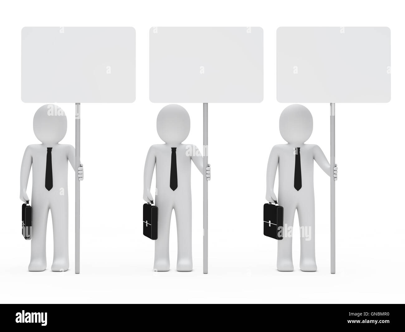 businessmen hold signboard Stock Photo - Alamy