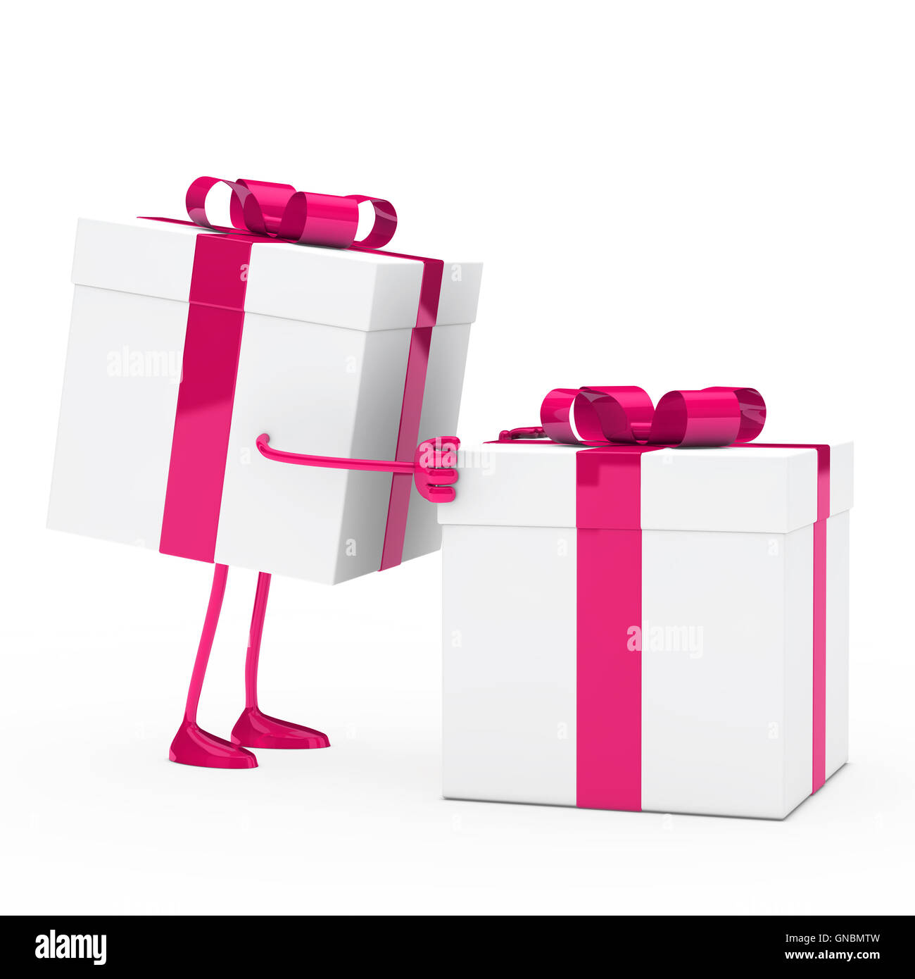 figure push gift box Stock Photo - Alamy