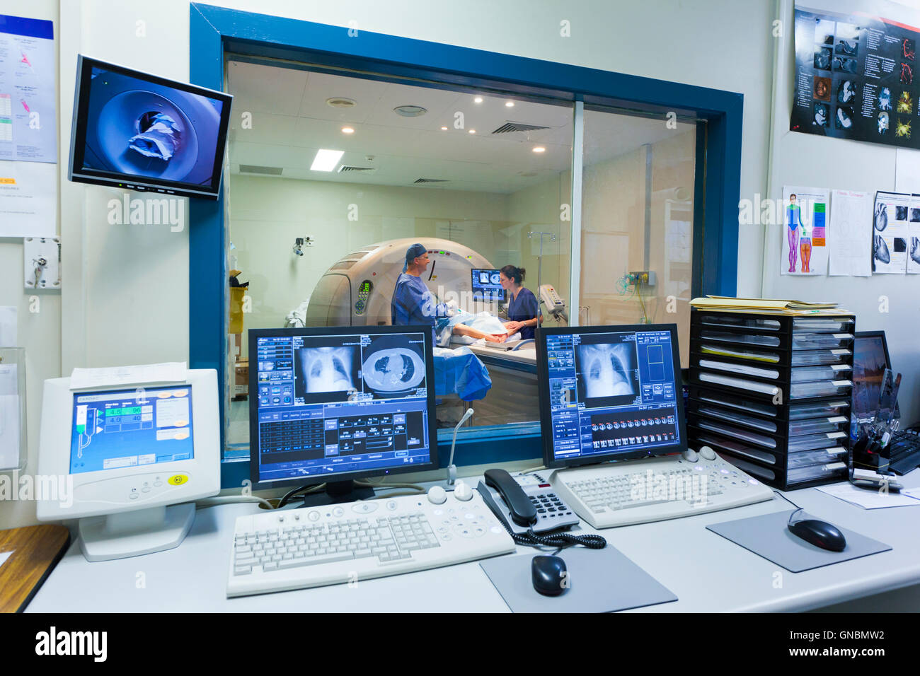 MRI machine and screens Stock Photo - Alamy