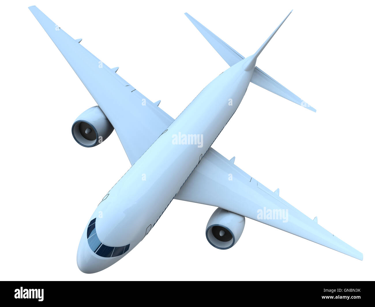 Jet airplane top view Stock Photo - Alamy