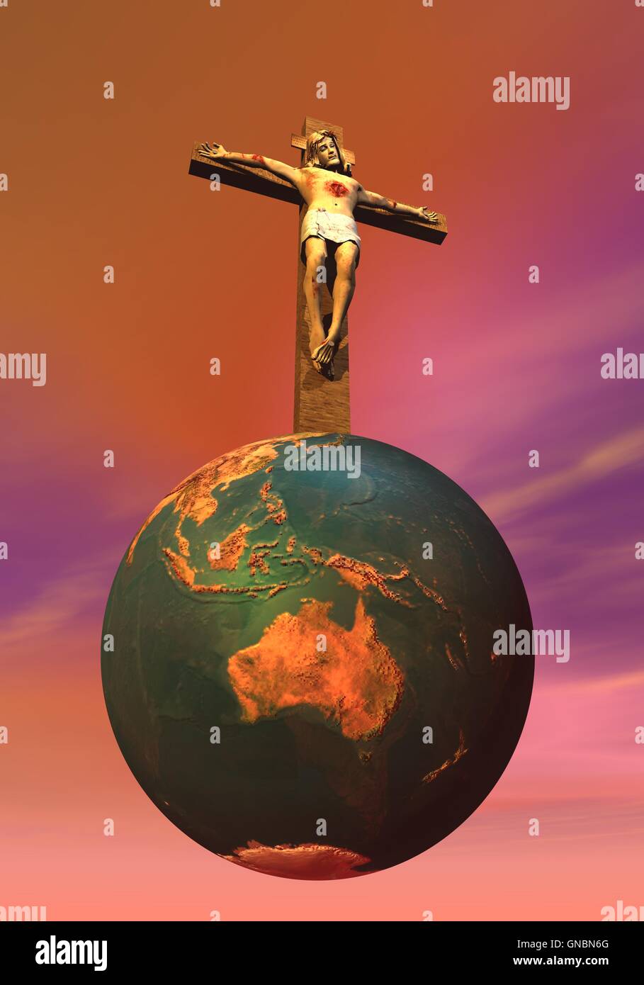 Jesus Christ upon earth Stock Photo - Alamy
