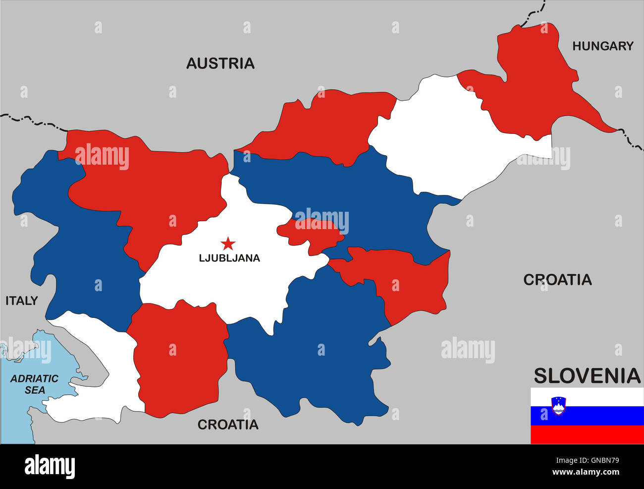 slovenia map Stock Photo - Alamy