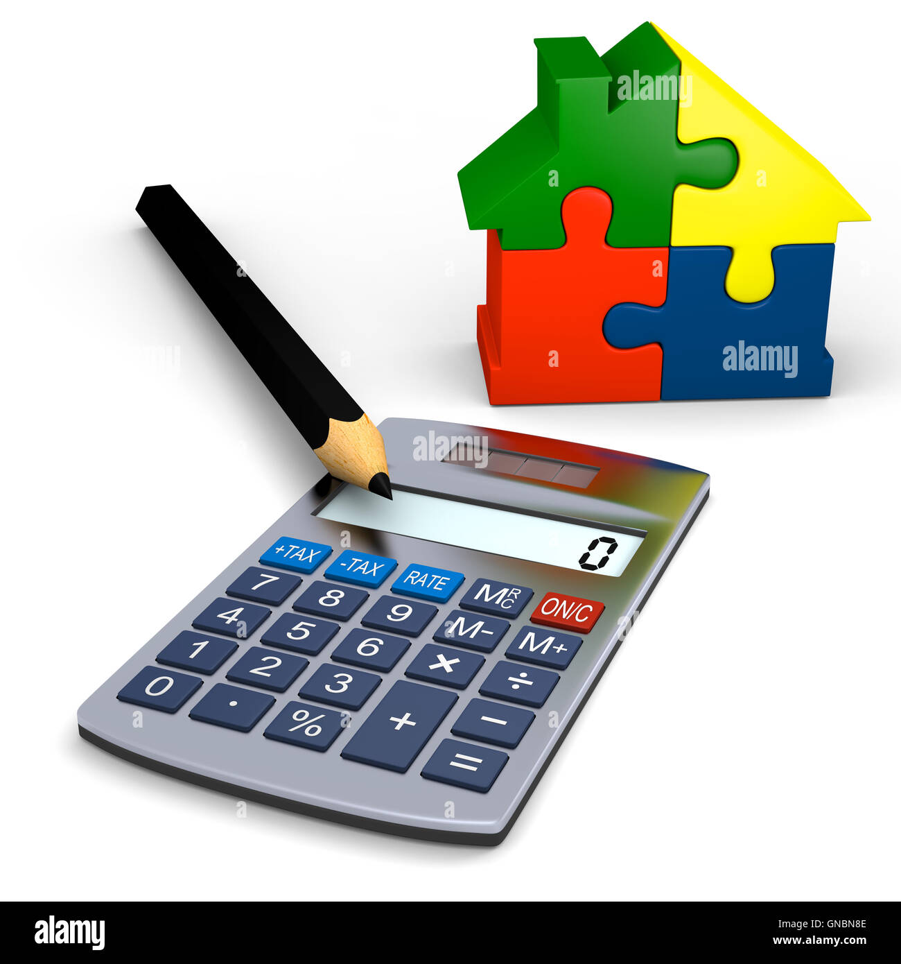 Calculating calculator Cut Out Stock Images & Pictures - Alamy
