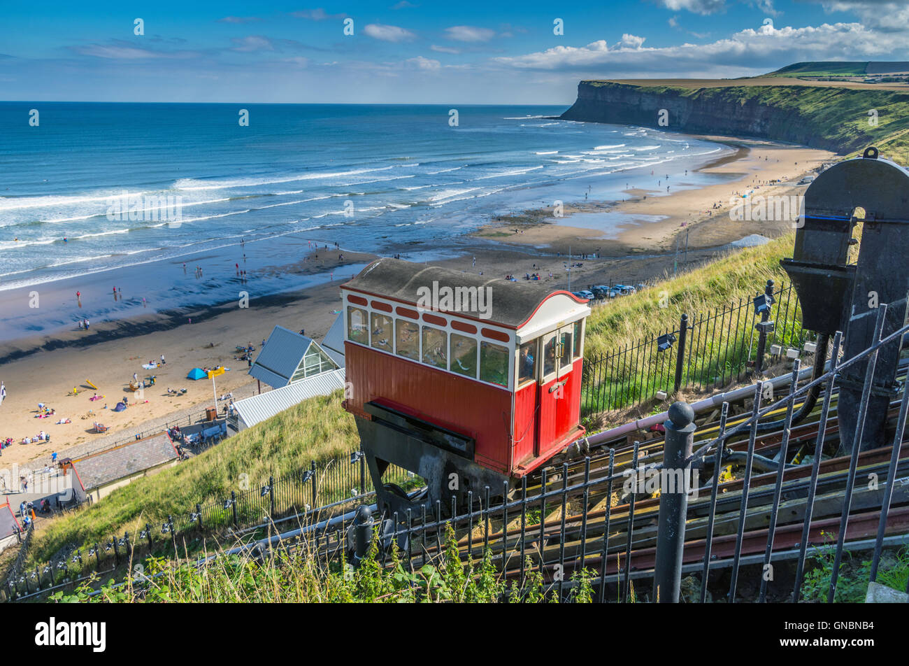 Saltburn by the Sea water-powered funicular railway Stock Photo - Alamy