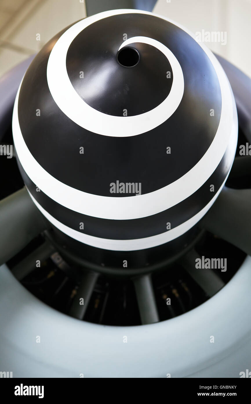 WW II fighter engine nose cone Stock Photo - Alamy